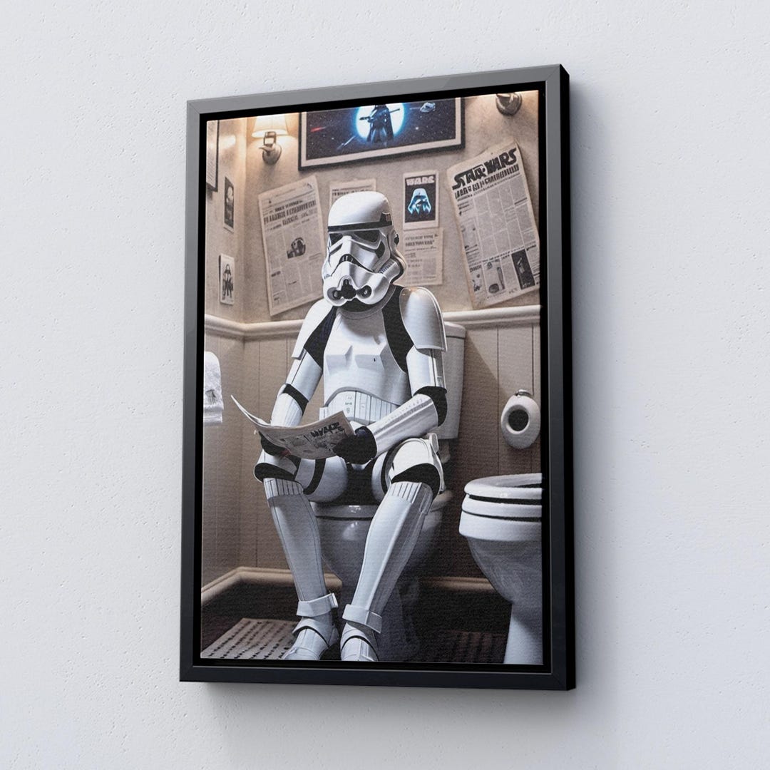 Star Wars in Canvas, Stormtrooper Poster, Star Wars Fun Art, Funny ...