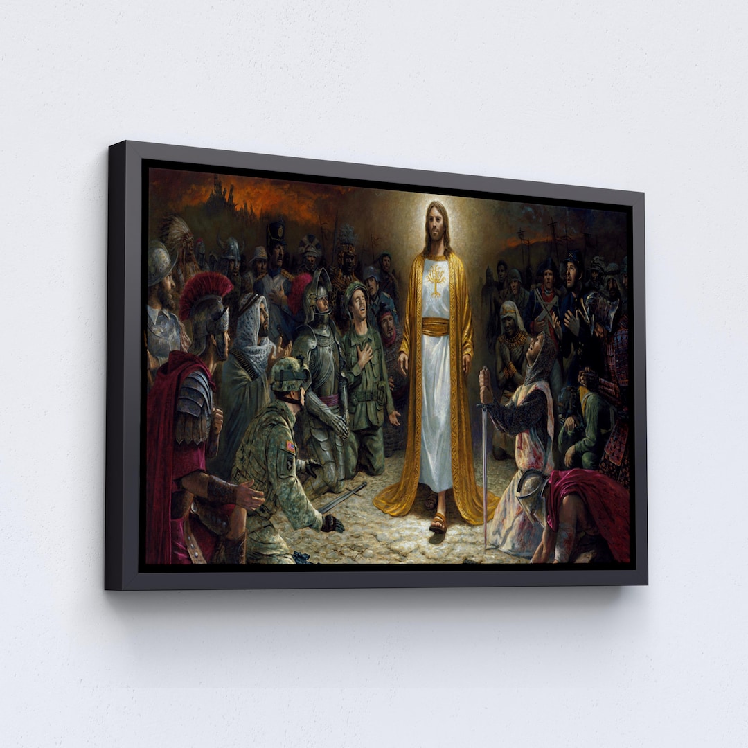 Jesus With Soldiers Canvas, Jesus With Soldiers, Resurrection of Jesus ...