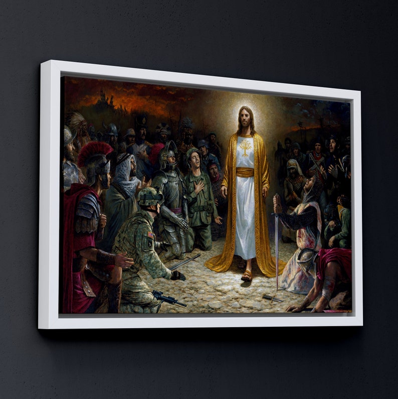 Jesus Canvas, Christian Canvas, Jesus With Soldiers Poster, Christian ...