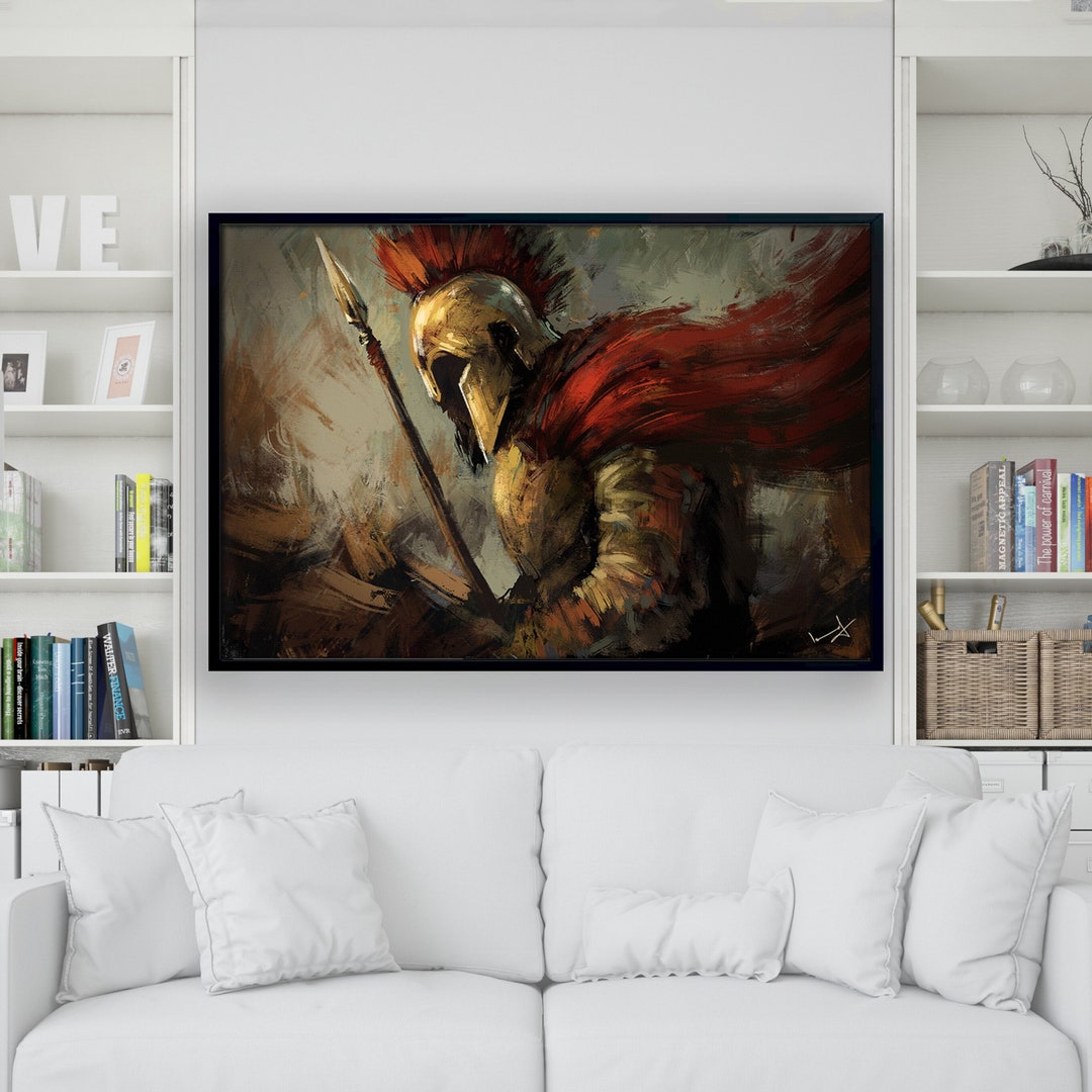 Courage of a Warrior, Spartan Hero Canvas Print, Spartacus Poster, 300 ...