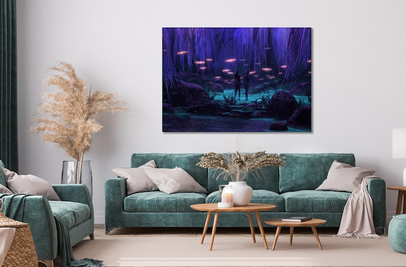 Avatar Tree of Souls, Glow in the Dark the Way of Water Movie Canvas ...
