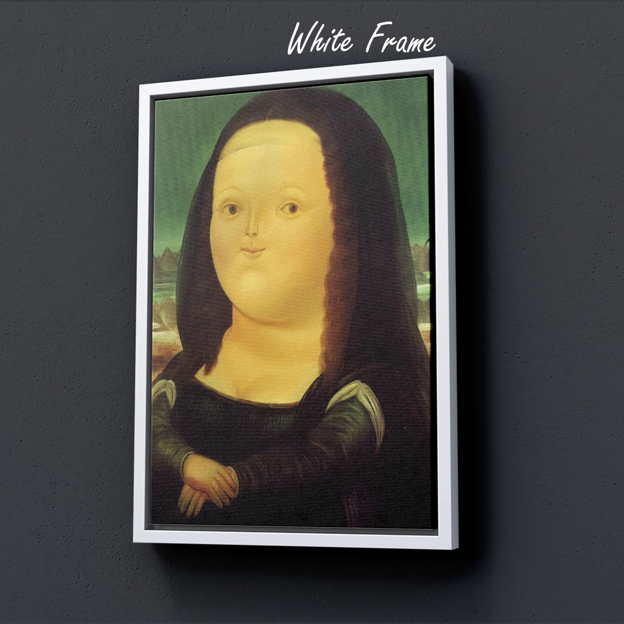 Fat Mona Lisa Print, Mona Lisa Canvas Print, Modern Art Print, Fernando ...