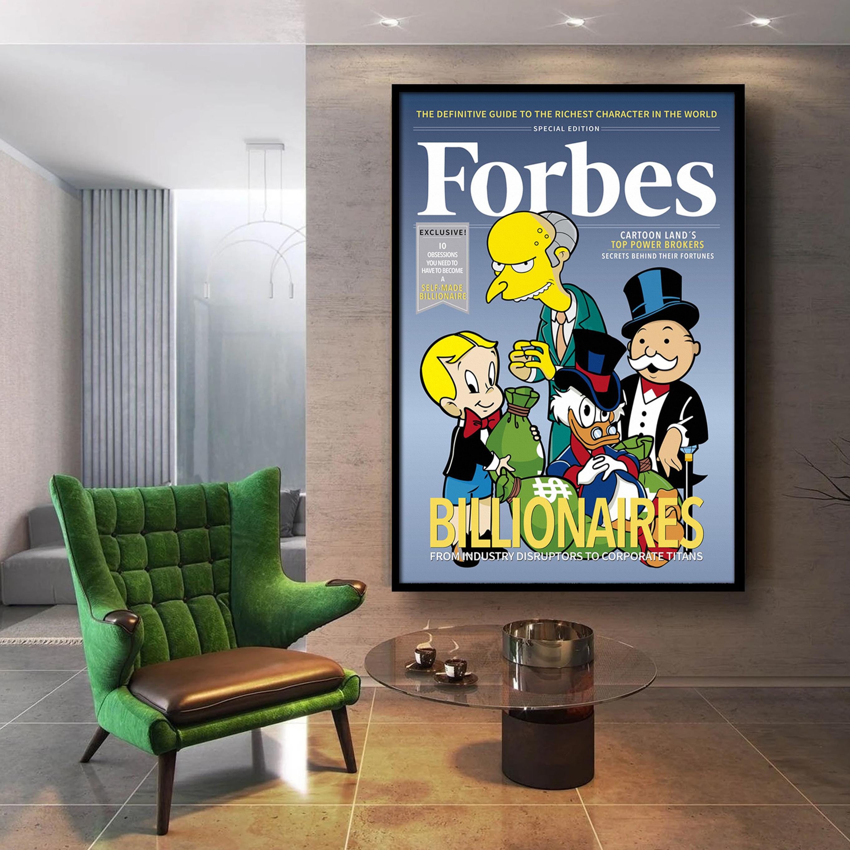 Forbes Magazine Billionaires Poster, Mr. Monopoly Print, Richie Rich ...