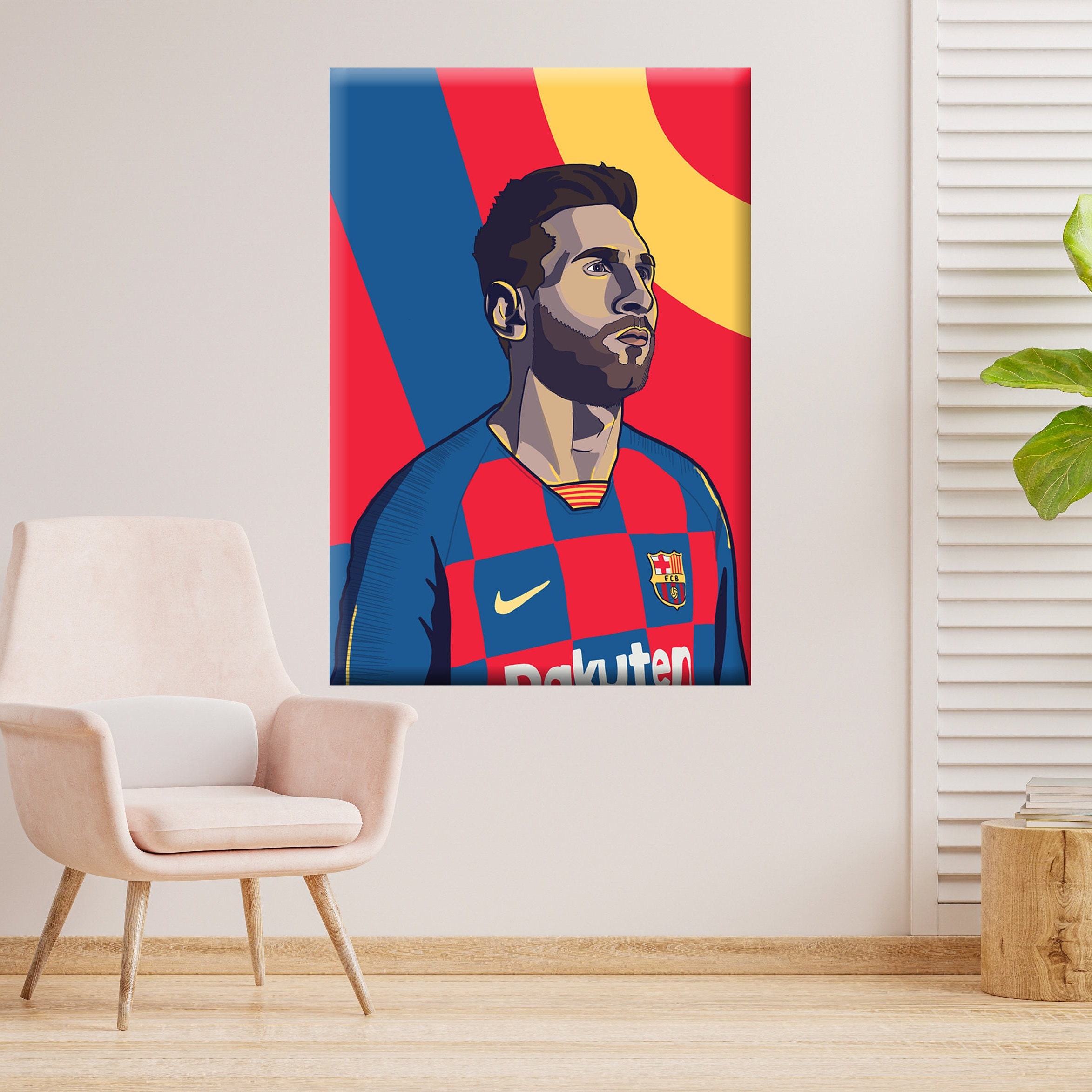 Lionel Messi Canvas, Messi Wall Art, Football Legend Poster, Football ...