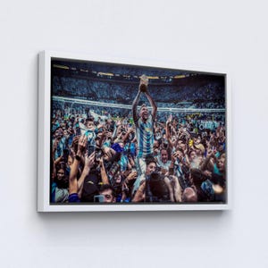 Lionel Messi World Cup 2022 Poster, Messi World Cup Trophy Celebration ...