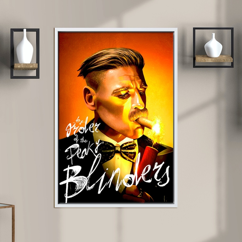 Arthur Shelby Canvas, Gangster Poster, Mafia Wall Art, Arthur Shelby ...