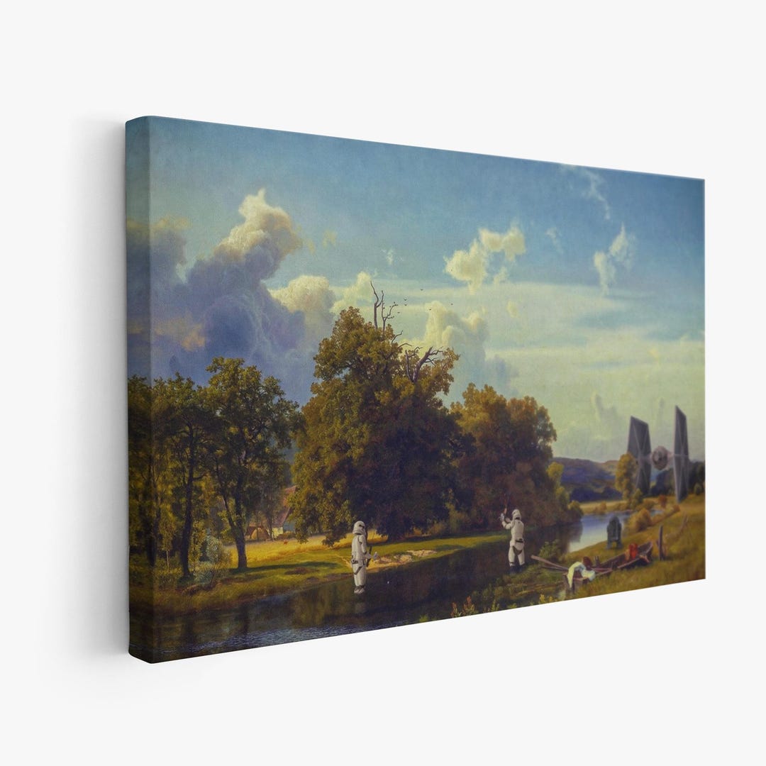 Stormtrooper Landscape Canvas, Star War Canvas Art, Eye Catcher Star ...