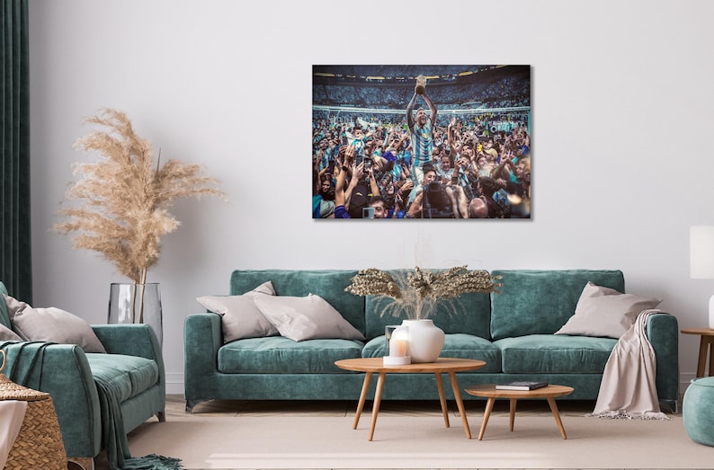 Lionel Messi World Cup 2022 Poster, Messi World Cup Trophy Celebration ...