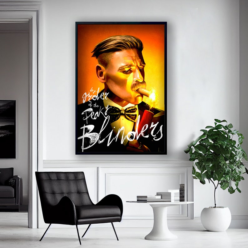 Arthur Shelby Canvas, Gangster Poster, Mafia Wall Art, Arthur Shelby ...