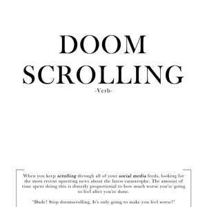 Doom Scrolling Typographic Artwork - Etsy