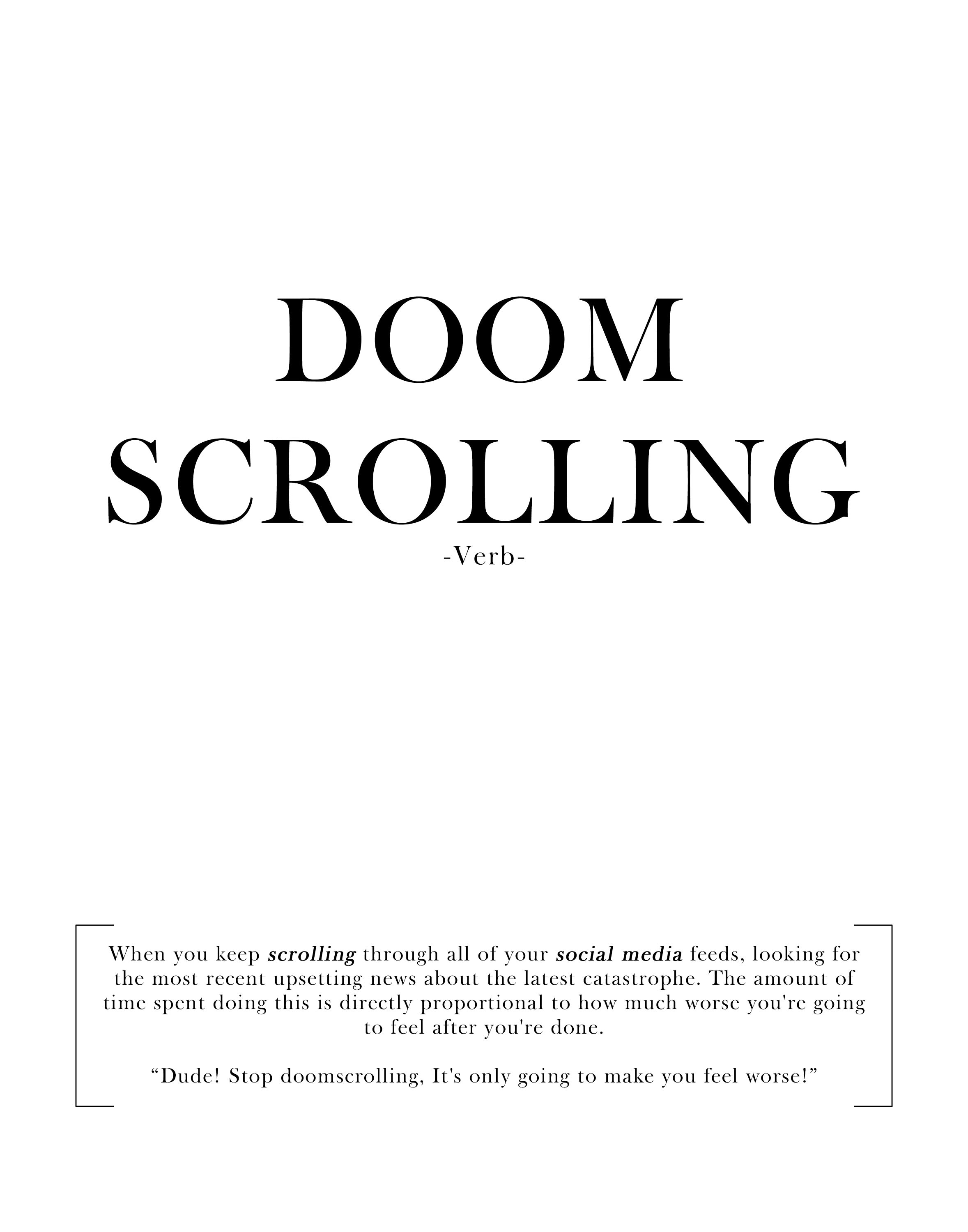 Doom Scrolling Typographic Artwork - Etsy