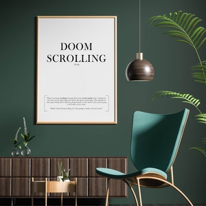Doom Scrolling Typographic Artwork - Etsy