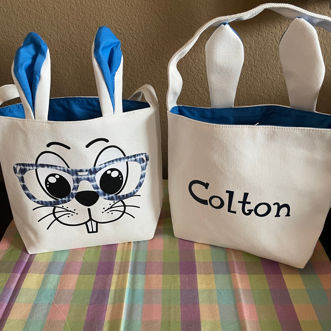 Personalized Easter Bunny Basket - Etsy