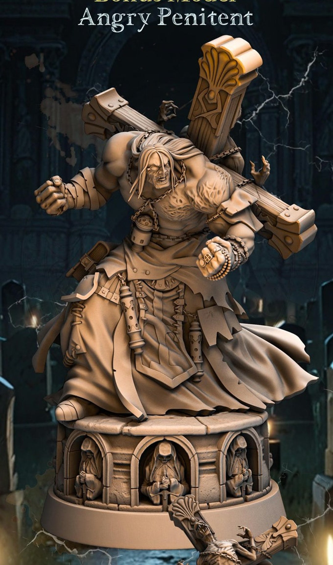 Angry Penitent With Cross (75mm) - Etsy