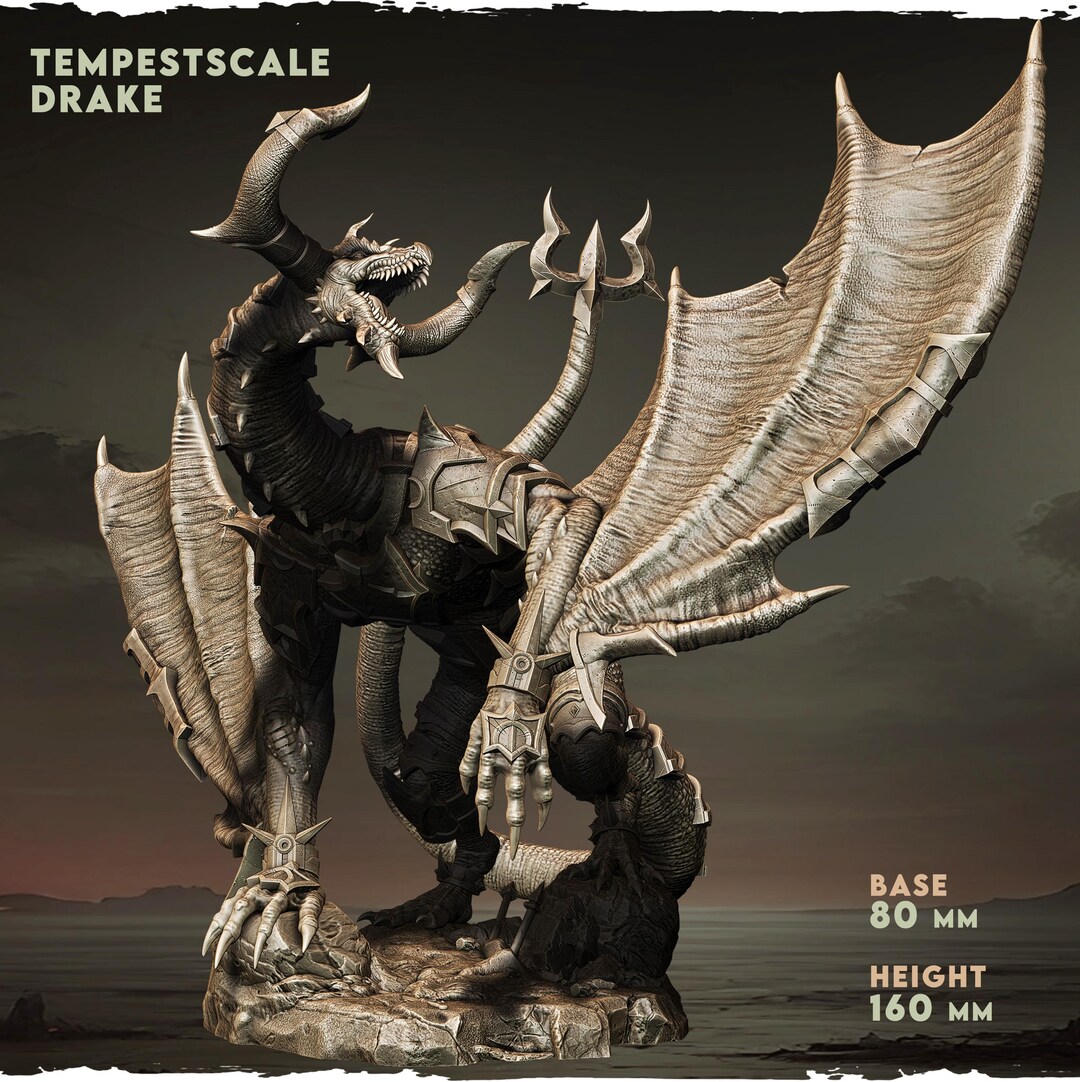 Tempest Scale Dragon - Reign of Dragons (32mm Scale) 160mm Height - Etsy