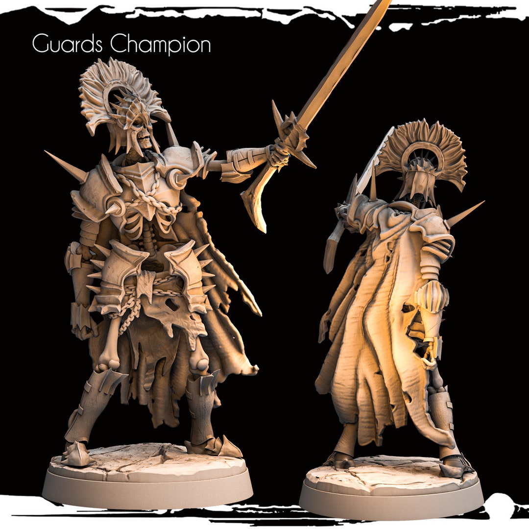 Skeleton Guards Commander (32mm) - Army of Darkness: Skeletons - Etsy
