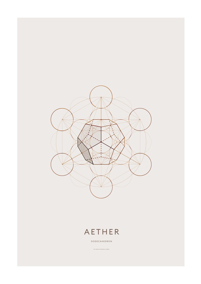 Aether Metatron’s Cube - Sacred Geometry Art - Dodecahedron - Digital ...