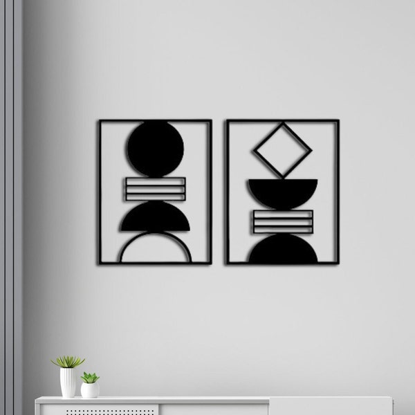 Geometric Metal Wall Art - Etsy