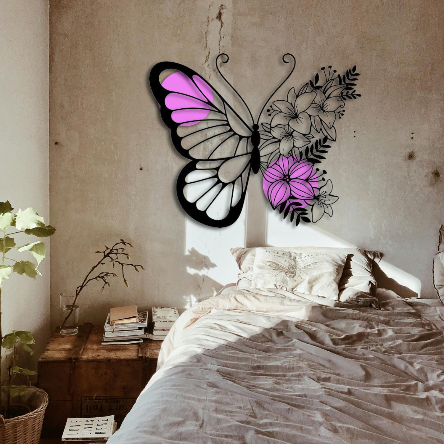 Colorful Butterfly Art, Butterfly Metal Wall Art, Colorful Butterfly ...
