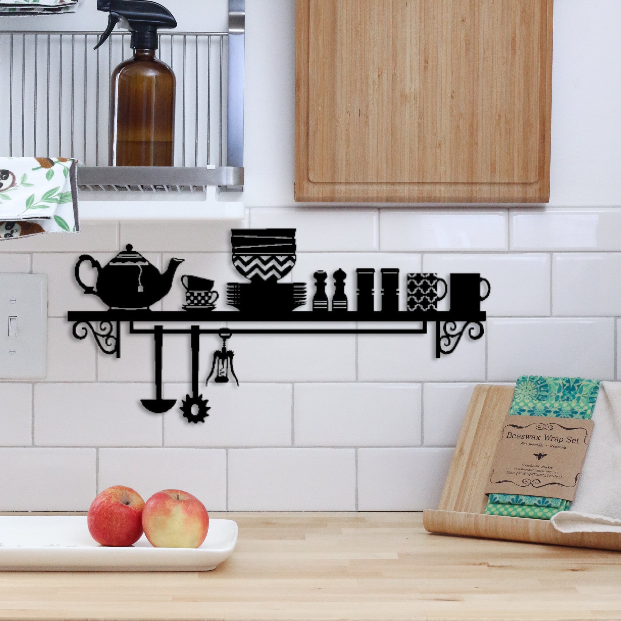 Metal Kitchen Wall Art, Decorative Wall Art, Modern Kitchen Decor ...