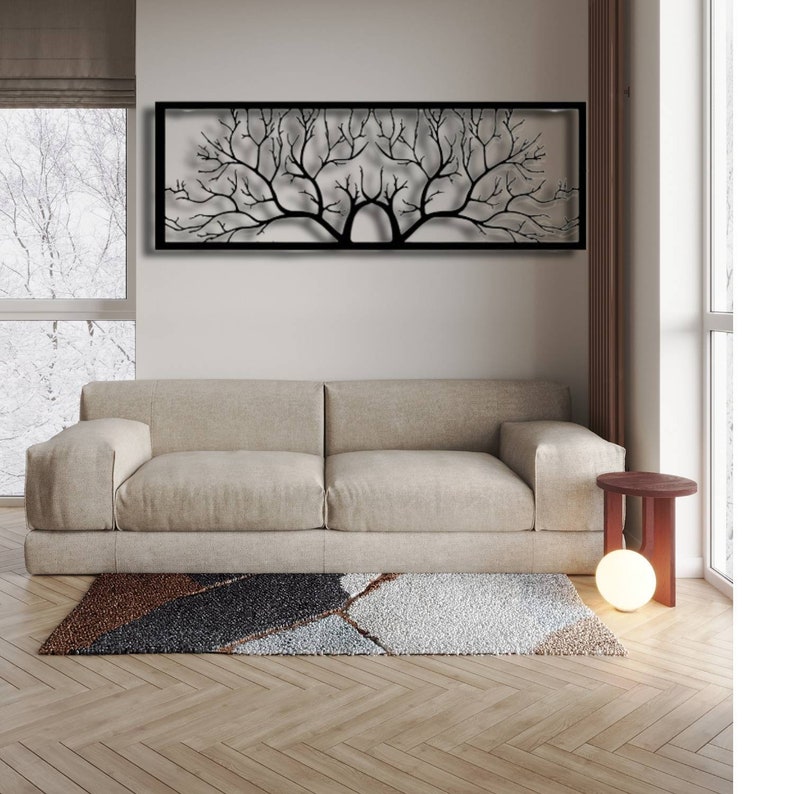 Tree Metal Wall Decoration, Tree Branches Metal Wall Art, Dried Branch ...