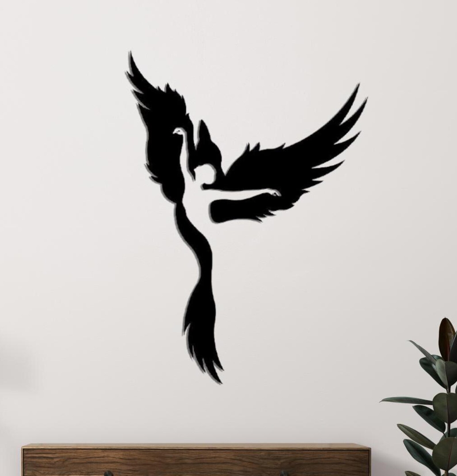 Dancing Ballerina Wall Art, Ballet Gifts, Female Calligraphy, Angel ...