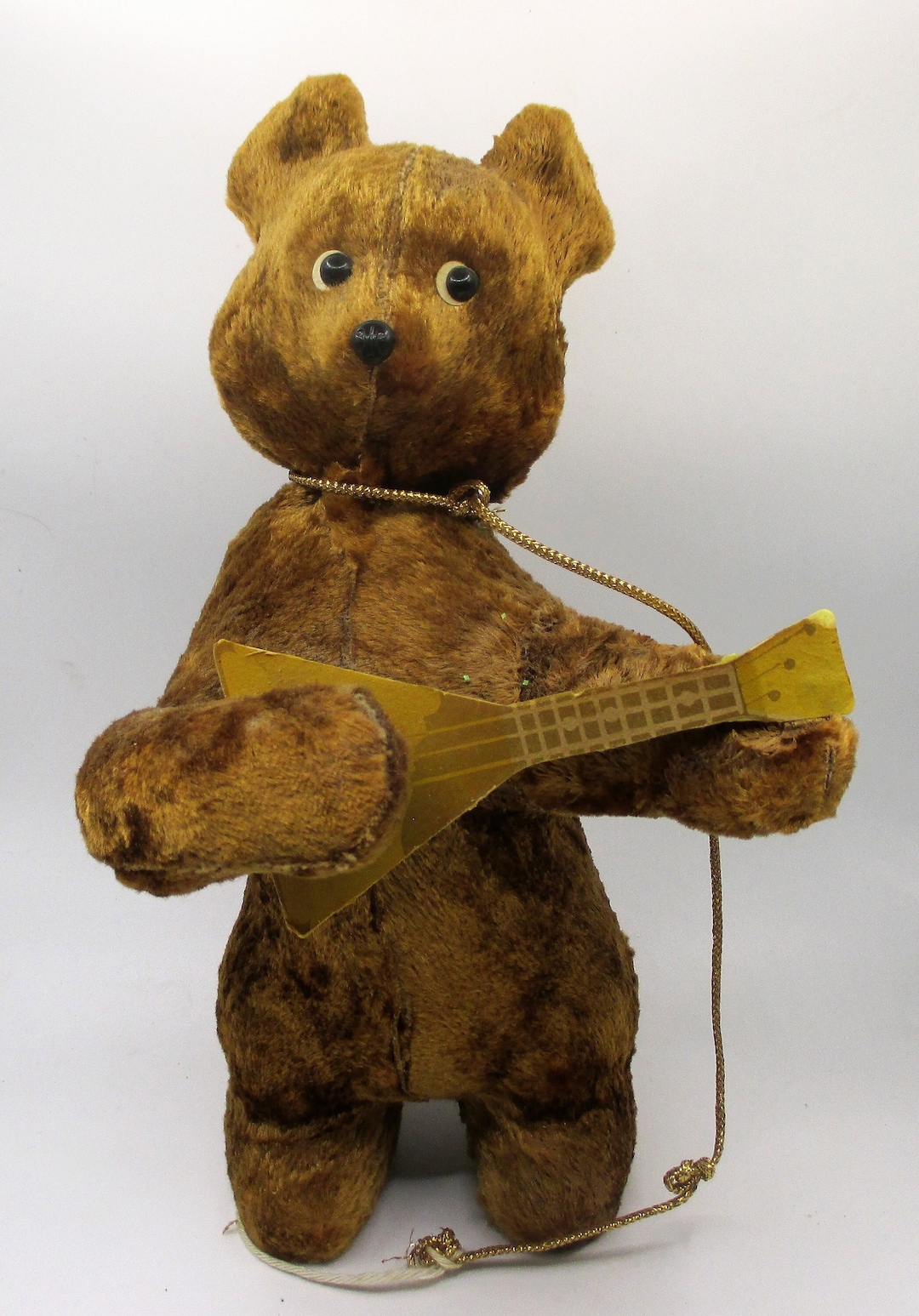 Vintage Mechanical Plush Wind-up Bear With Instrument Guitar - Etsy