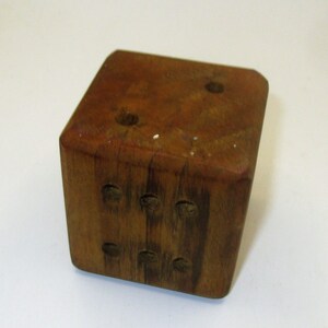 Large Wooden Solid Wood Dice Vintage Game Piece - Etsy
