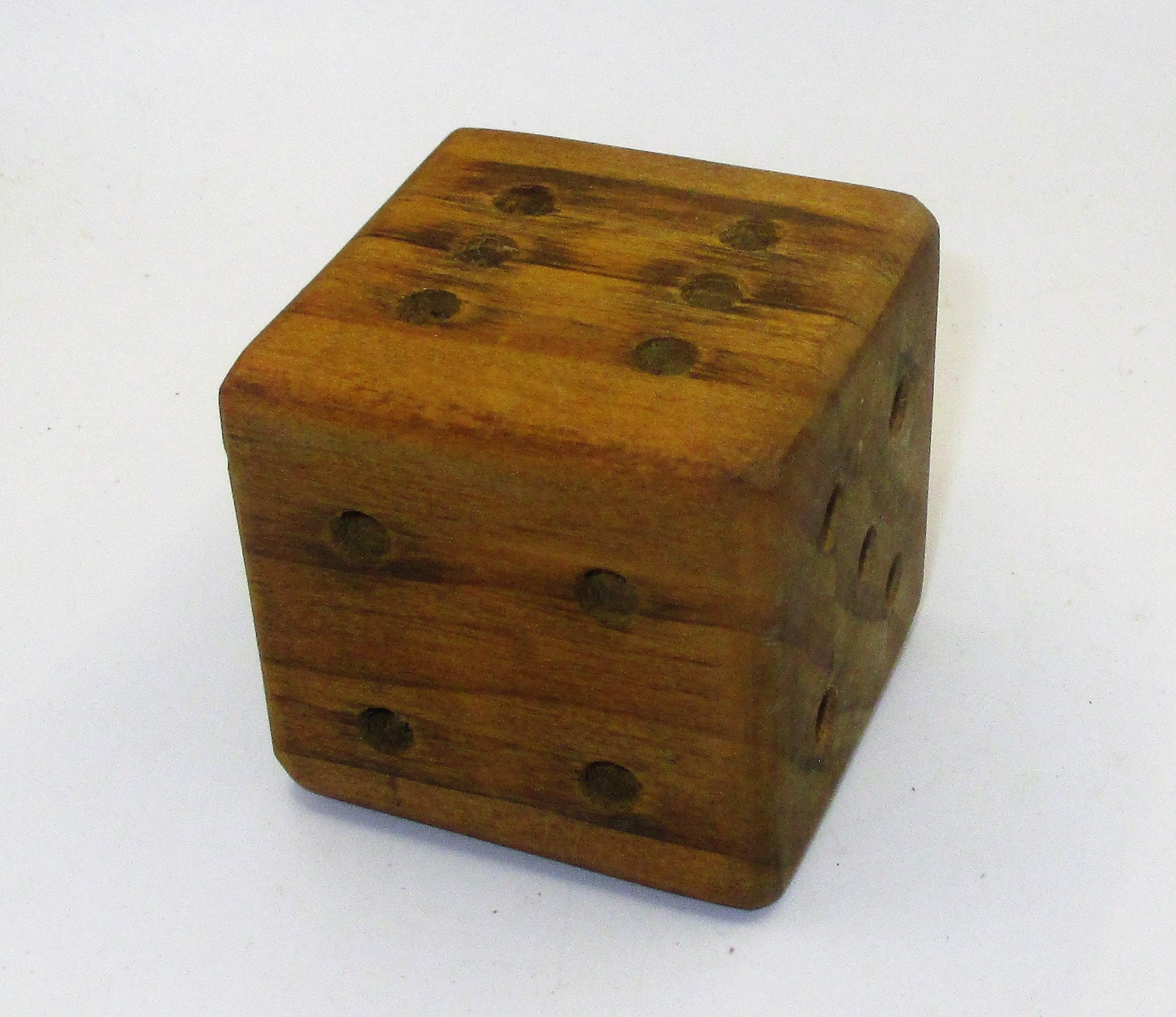 Large Wooden Solid Wood Dice Vintage Game Piece - Etsy