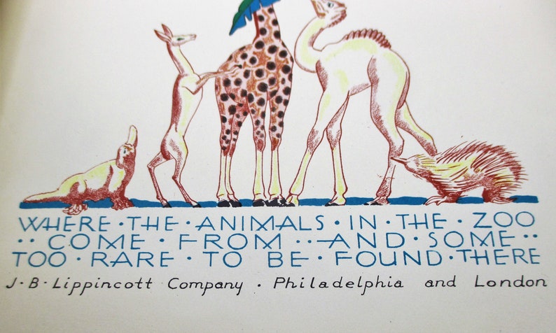 The Book of Zoography by Raymond Ditmars 1934 Hard Cover Illustrated by ...