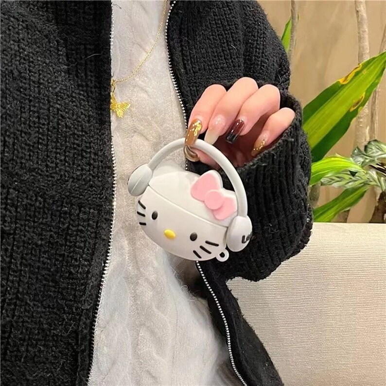 Japanese Kawaii Headphone Hello Kitty Cat AirPod Case AirPod Cover gift ...