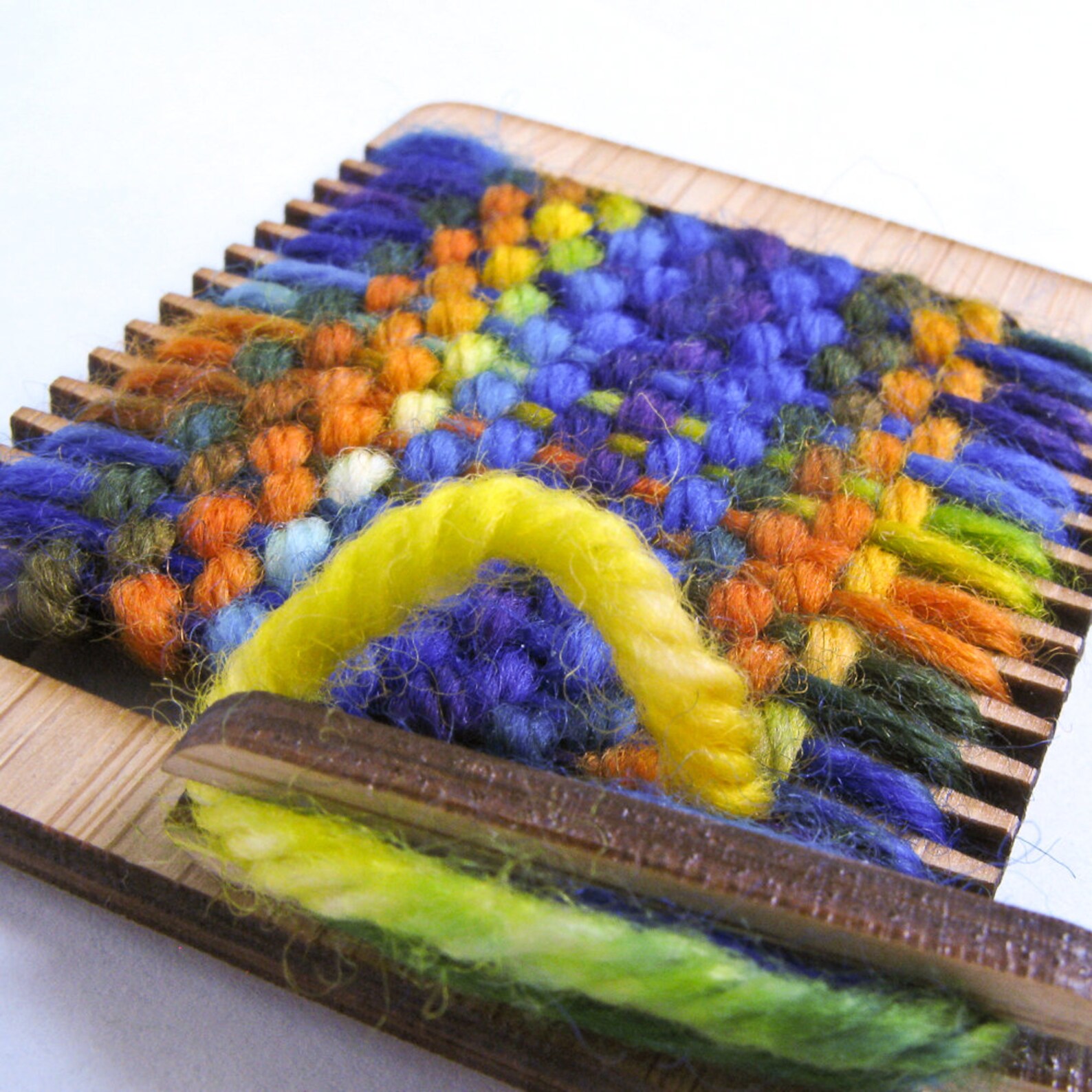 Mini Weaving Loom Kit Miniature loom Ornament or Jewelry | Etsy