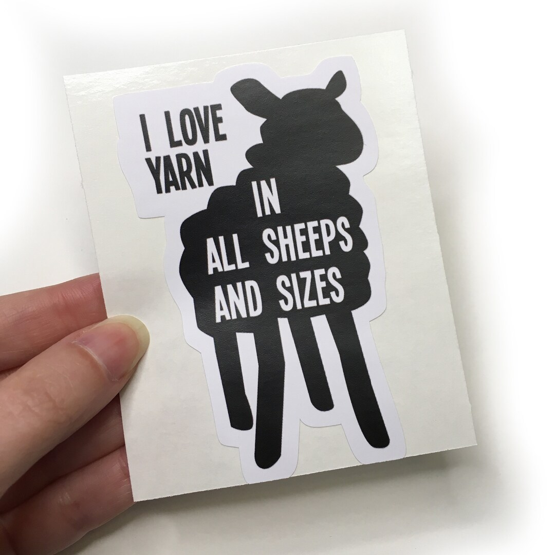Removable Vinyl Sticker, Knitting Pun, Knitters Love Sheep, Sheep ...