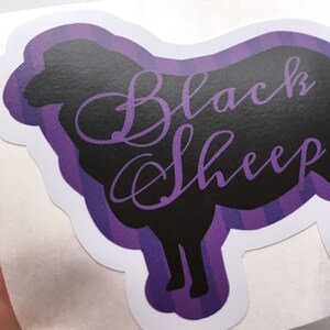 Removable Vinyl Sticker Black Sheep Sticker Water Bottle - Etsy