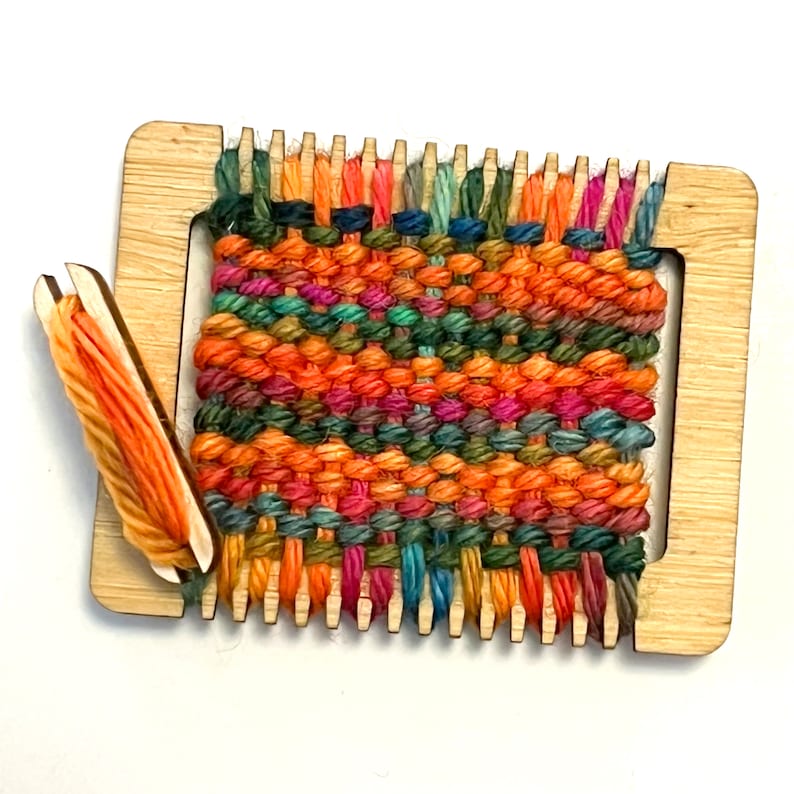 Mini Weaving Loom Kit Makes 2 Miniature Craft Kit Tiny - Etsy