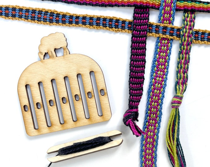 Miniature Loom Kit, Mini Weaving, Loom Craft Kit, DIY Ornament, Woven ...