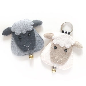 Embroidered Felt Sheep Craft Kit Sheep Keyring Embroidery - Etsy