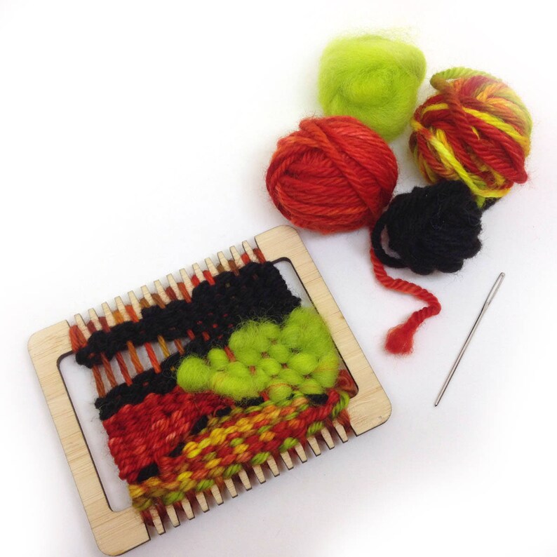 Mini Tapestry Loom Kit Small Weaving Loom Kit Beginner | Etsy