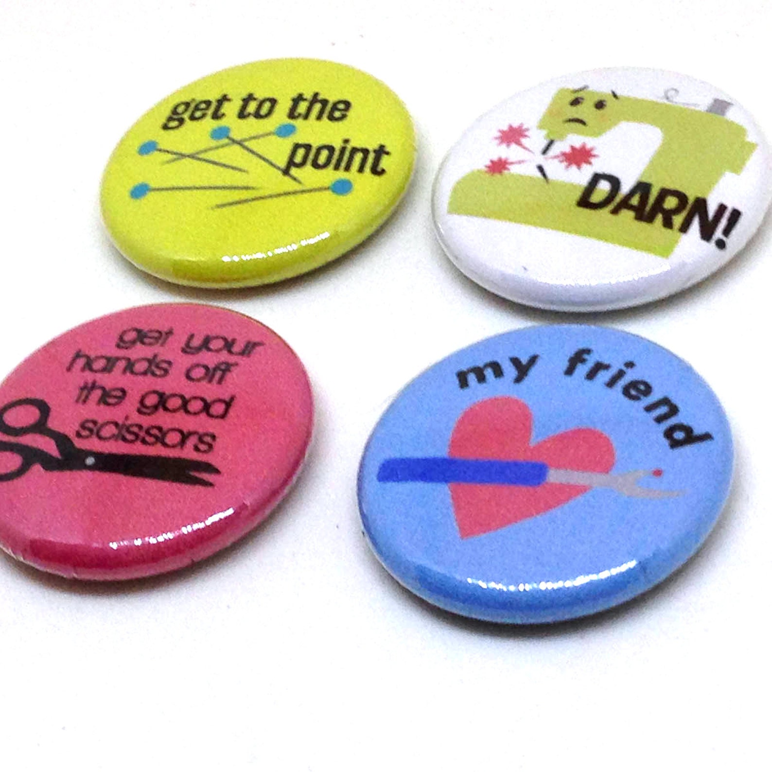 Sewing Pins Set 1 Inch Pin Back Quilting Seam Ripper Sewing | Etsy