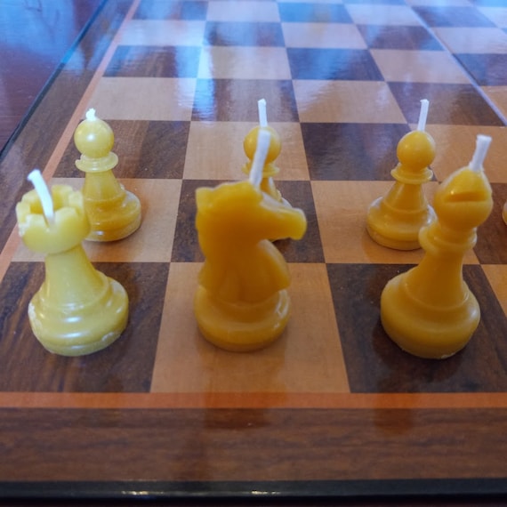 Chess Candles and Game Pieces in One Naturally Colored | Etsy