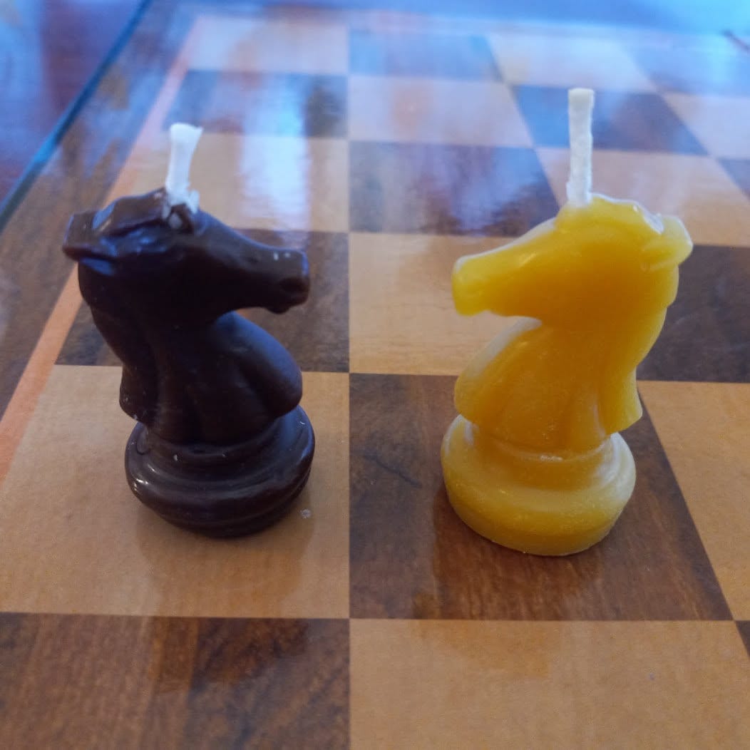 Chess Candles and Game Pieces in One Naturally Colored - Etsy