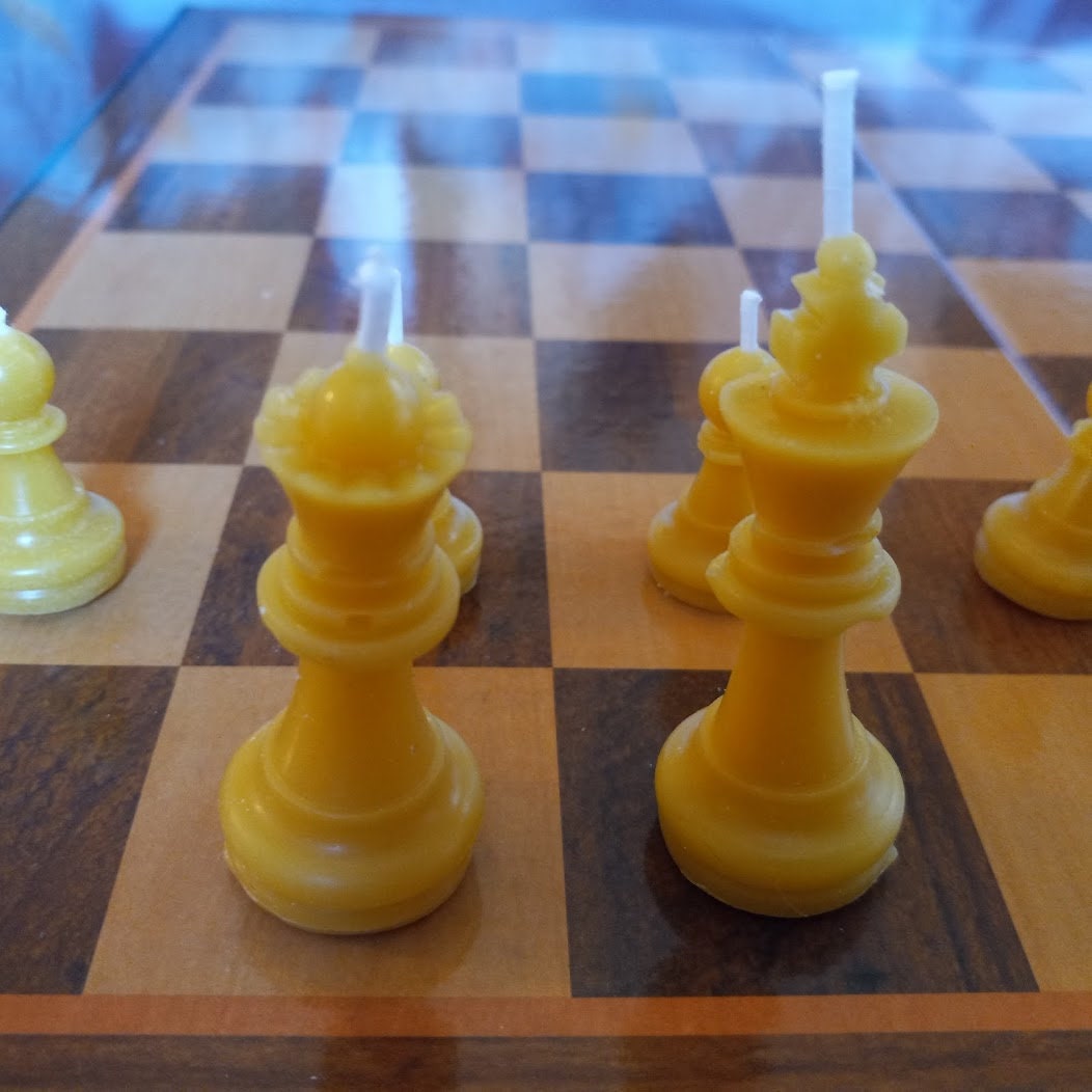 Chess Candles and Game Pieces in One Naturally Colored - Etsy