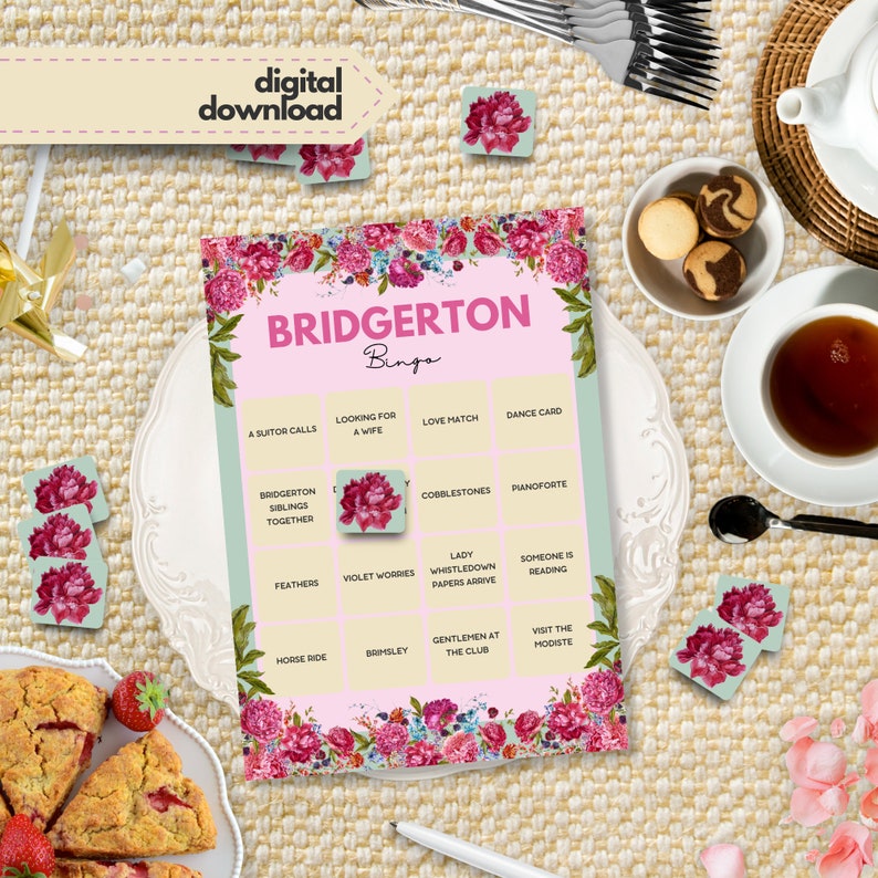 Printable Bridgerton Bingo Cards for Parties and Viewing, Instant ...