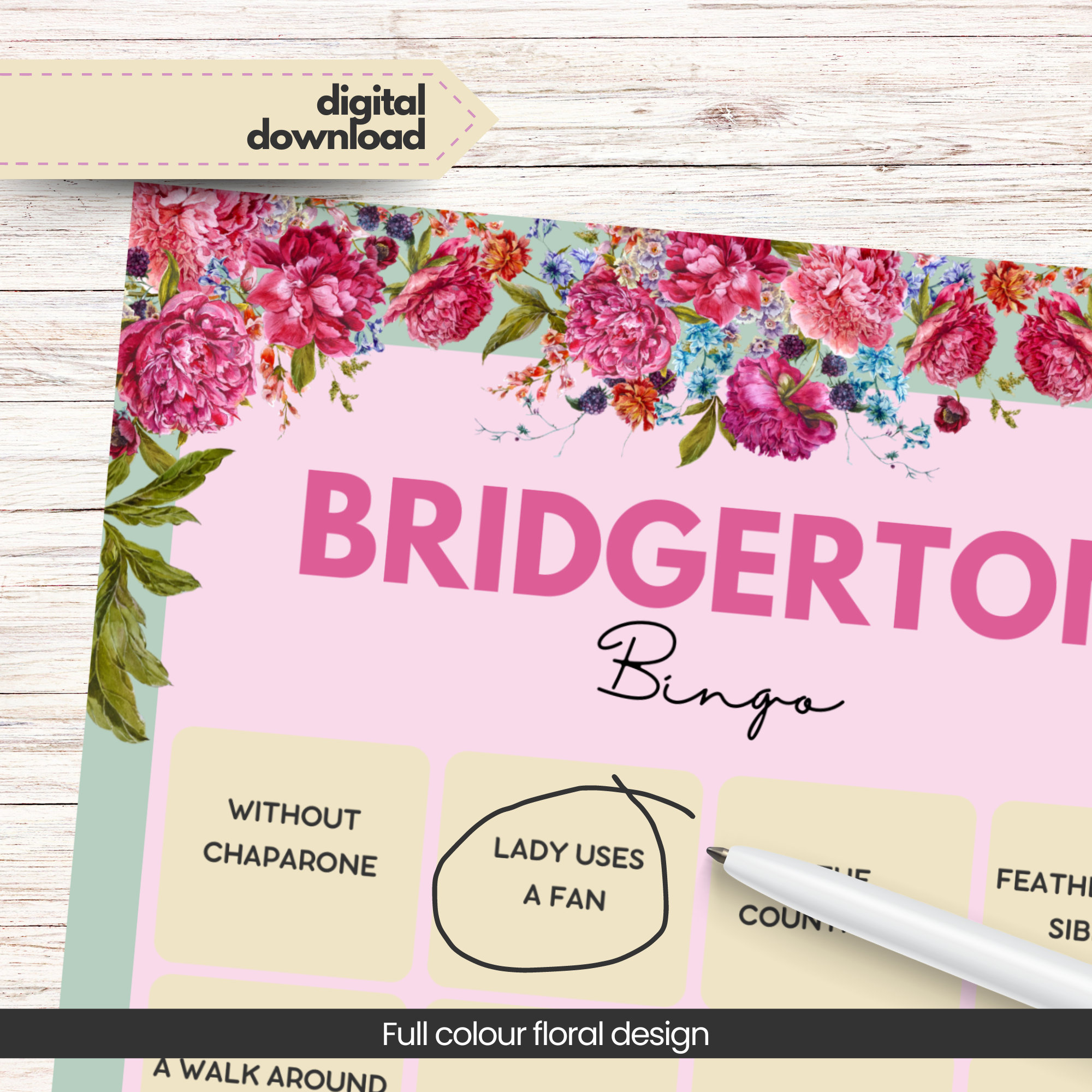 Printable Bridgerton Bingo Cards for Parties and Viewing, Instant ...