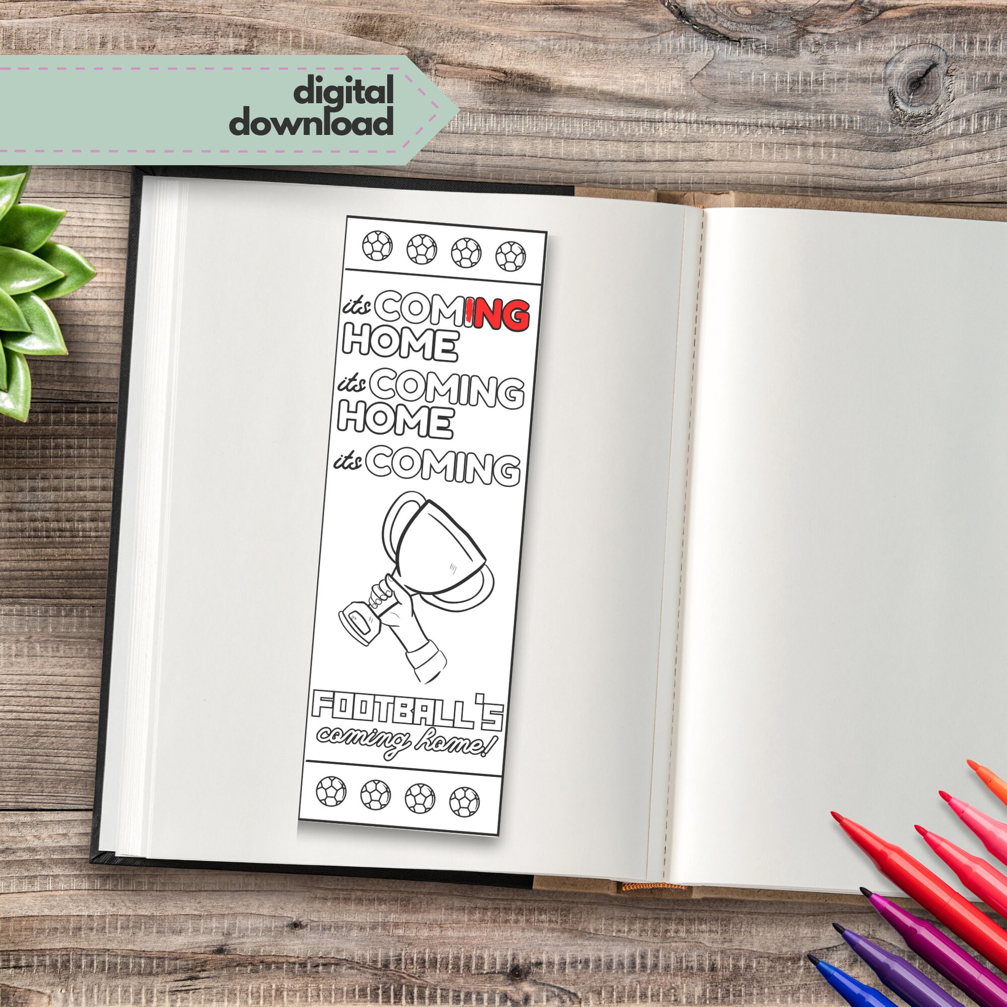 Football Printable Bookmarks, Soccer Colouring Bookmarks to Print ...