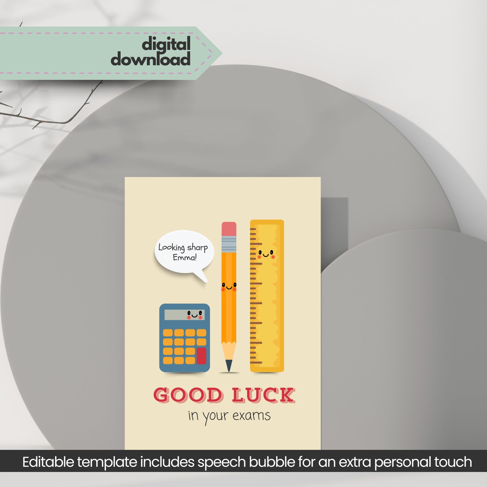 Good Luck Exam Card Printable Instant Download for Tests and ...