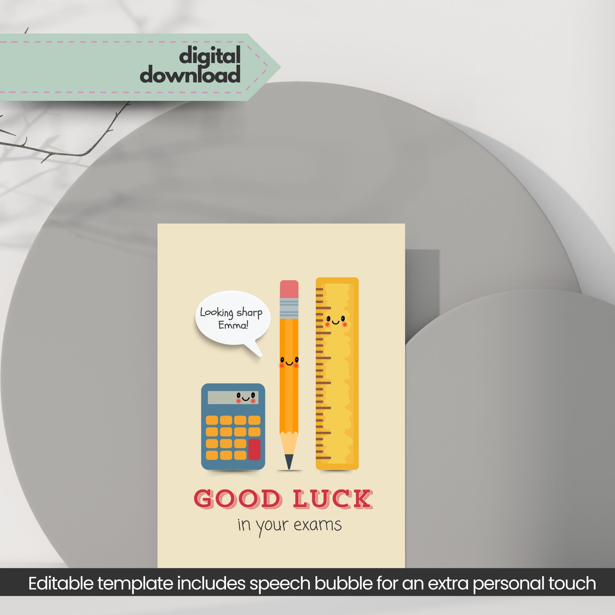 Good Luck Exam Card Printable Instant Download for Tests and ...