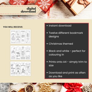 Festive Printable Bookmarks - Fun Holiday Activity, Instant Download ...