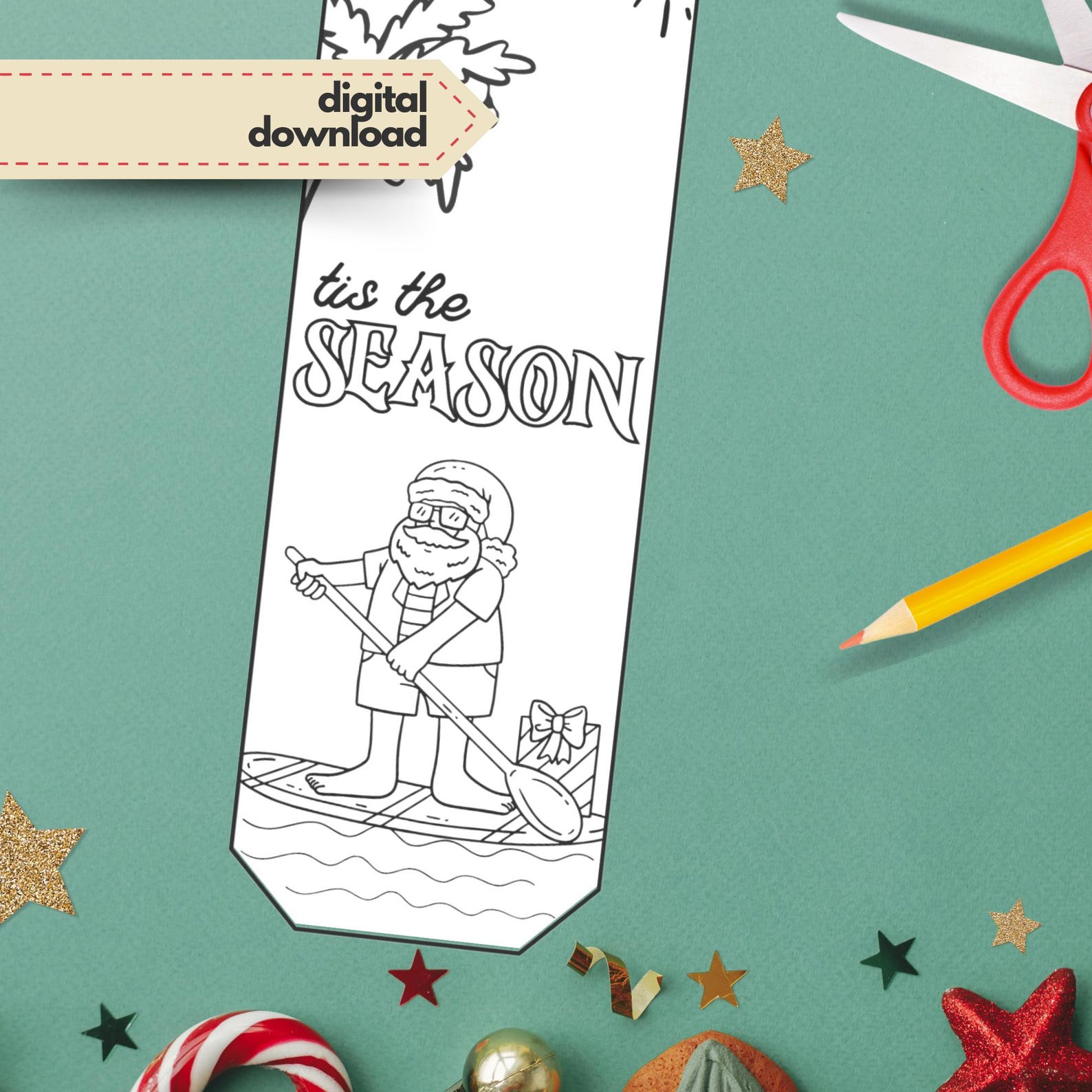 Festive Printable Bookmarks Fun Holiday Activity, Instant Download for ...