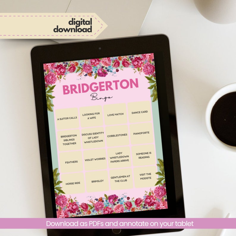 Printable Bridgerton Bingo Cards for Parties and Viewing, Instant ...